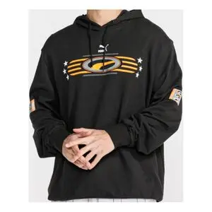 PUMA Hooded Long Sleeve Sweatshirt - Black