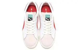 PUMA Basket Vintage Low Top Sneakers - White/red