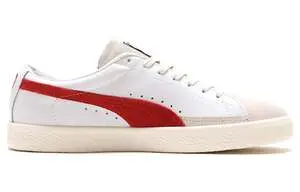 PUMA Basket Vintage Low Top Sneakers - White/red