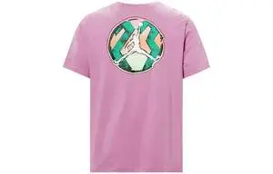 JORDAN Sport Dna Flying Casual Logo Sports Round Neck Solid Color Short Sleeve Pink T-shirt - Multi-color