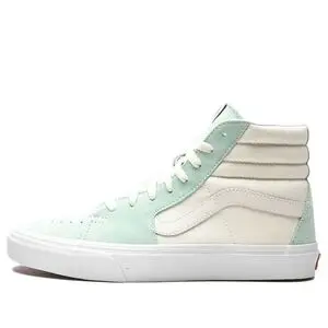 VANS High Top Skate Sneakers - White/green