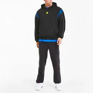 PUMA Ferrari Race Street Hoodie - Black/blue/yellow