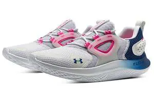 Under Armour Flow Velociti Wind Athletic Sneakers - White/pink/blue