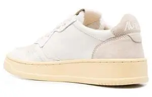 AUTRY Medalist Leather And Suede Sneakers - White/beige