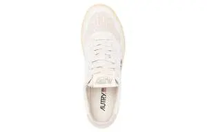 AUTRY Medalist Leather And Suede Sneakers - White/beige
