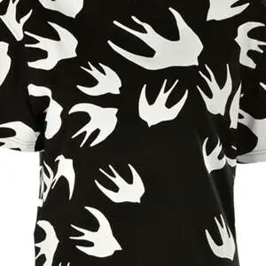 Alexander McQueen Black Swallow Print T-shirt