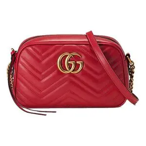 Gucci Gg Marmont Small Shoulder Bag - Red