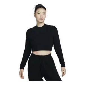 Nike Phoenix Cosy Boucle Long Sleeve Knit Top - Black