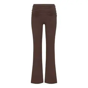 Nike X Skims Matte Foldover Slim Flare Legging - Dark Sepia