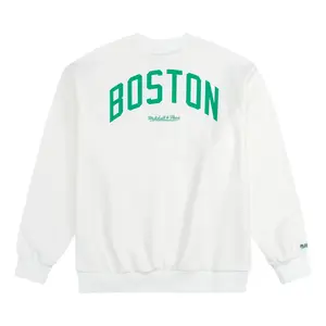 Mitchell & Ness X Nba Boston Celtics Sweatshirt 'white Green