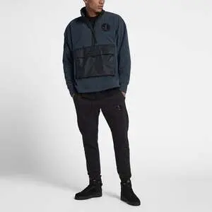 Nike Splicing Polar Fleece Stand Collar Pullover