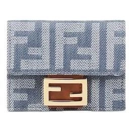 Fendi Fw25 Baguette Tri-fold Wallet - Blue
