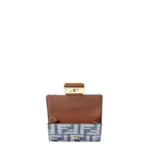 Fendi Fw25 Baguette Tri-fold Wallet - Blue