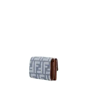 Fendi Fw25 Baguette Tri-fold Wallet - Blue