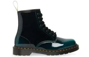 Dr. Martens 1460 Metallic Chrome Paint Vegan Boots - Green/black