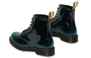 Dr. Martens 1460 Metallic Chrome Paint Vegan Boots - Green/black