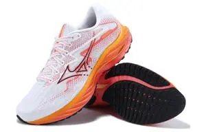 Mizuno Wave Rider 27 Athletic Sneakers - White/orange