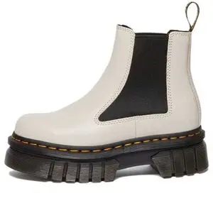 Dr. Martens Audrick Nappa Leather Platform Chelsea Boots - Cobblestone Grey