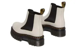 Dr. Martens Audrick Nappa Leather Platform Chelsea Boots - Cobblestone Grey