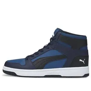 PUMA Rebound Layup Mid Top Sneakers - Black/blue