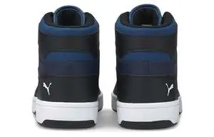 PUMA Rebound Layup Mid Top Sneakers - Black/blue