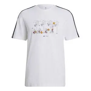 Adidas X Disney Mickey Cartoon Graphic T-shirt - White