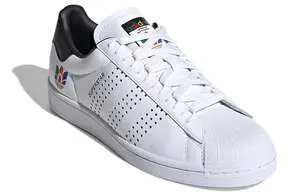 Adidas Superstar 'green Core Black' Sneakers - White