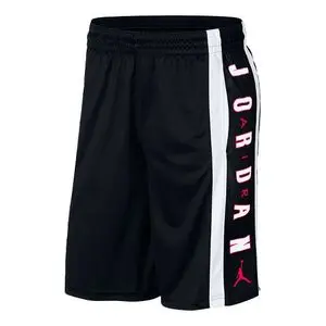 JORDAN Alphabet Print Sports Shorts - Black