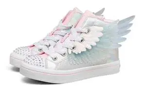 Sketchers Twi-lites 2.0 High Top Sneakers With Embellished Toe And Wing Detailing