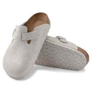 BIRKENSTOCK X Stussy Boston Suede Clogs - Beige