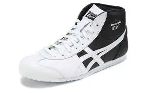 Onitsuka Tiger Mexico Mid Runner In White And Black - White/black