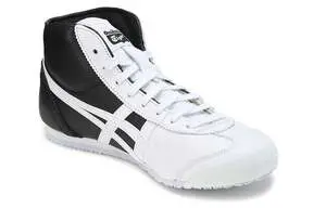 Onitsuka Tiger Mexico Mid Runner In White And Black - White/black