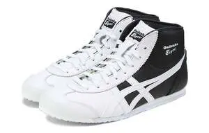 Onitsuka Tiger Mexico Mid Runner In White And Black - White/black
