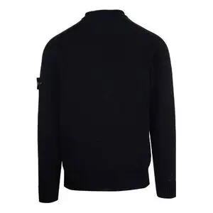 Stone Island Logo Patch Detail Crewneck Sweater - Black
