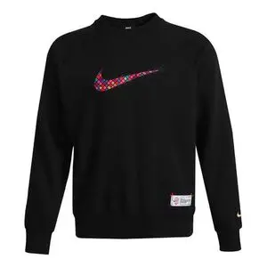 Nike Crewneck Sweatshirt With Graphic Swoosh - Black
