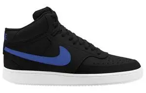 Nike Court Vision Mid Top Sneakers - Black/blue