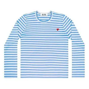 Play Comme Des Garcon Striped Long Sleeve T-shirt - Bluewhite