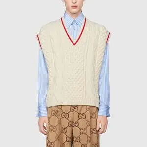 Gucci Wool Cable Knit Vest