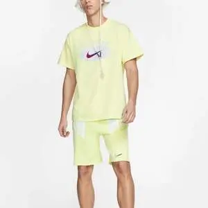 Nike X Pigalle Crossover Logo Printing Stripe Round Neck Short Sleeve - Green