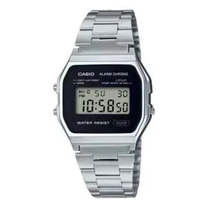 Casio Stainless Steel Water Resistant Digital Watch - Silver/black