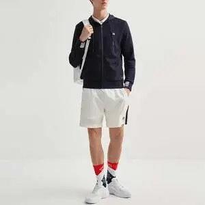FILA Embroidered Logo Knit Hooded Jacket