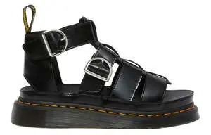 Dr. Martens Mackaye Leather Buckled Gladiator Sandals - Black