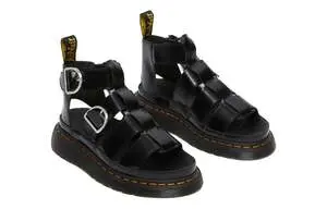 Dr. Martens Mackaye Leather Buckled Gladiator Sandals - Black