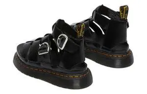 Dr. Martens Mackaye Leather Buckled Gladiator Sandals - Black