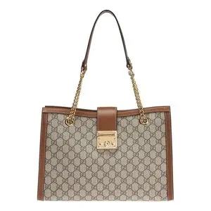 Gucci Gucci Padlock Medium GG Shoulder Bag Beige/brown