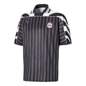 PUMA X Ks Jersey Stripe Splicing Short Sleeve Polo