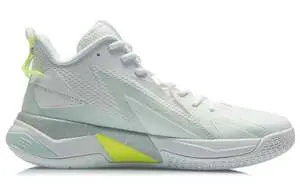 LI-NING War Falcon Mid Professional Basketball Shoes - White/green