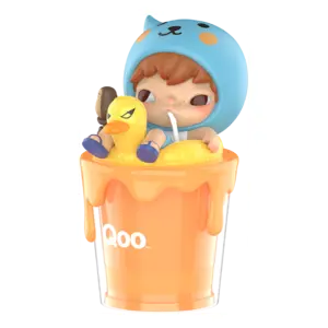 POP MART Hirono X Qoo Drink Finish Makes Your Face Pink Figure