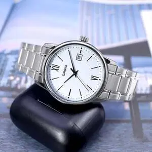 Casio Analog Watch With -tone Stainless Steel Bracelet