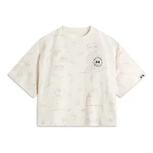 LI-NING Panda Graphic Oversized T-shirt - Beige